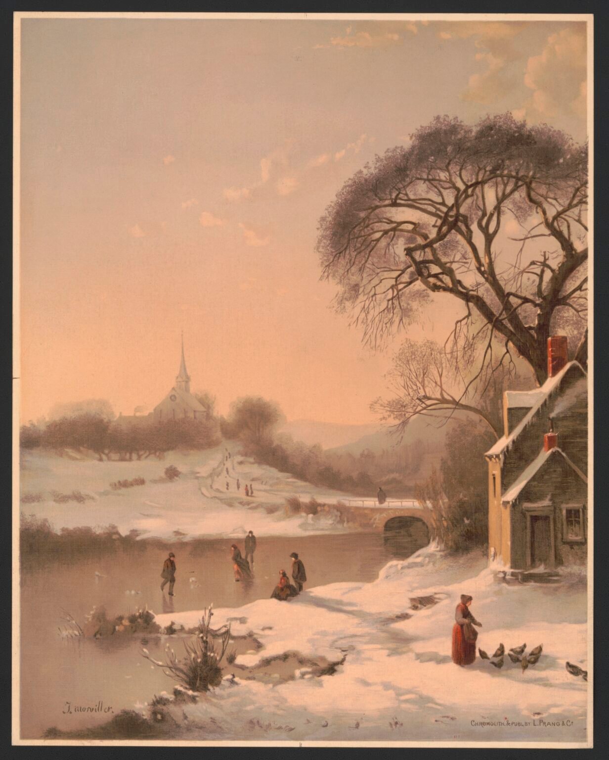 Free Printables: Vintage Winter Scenes